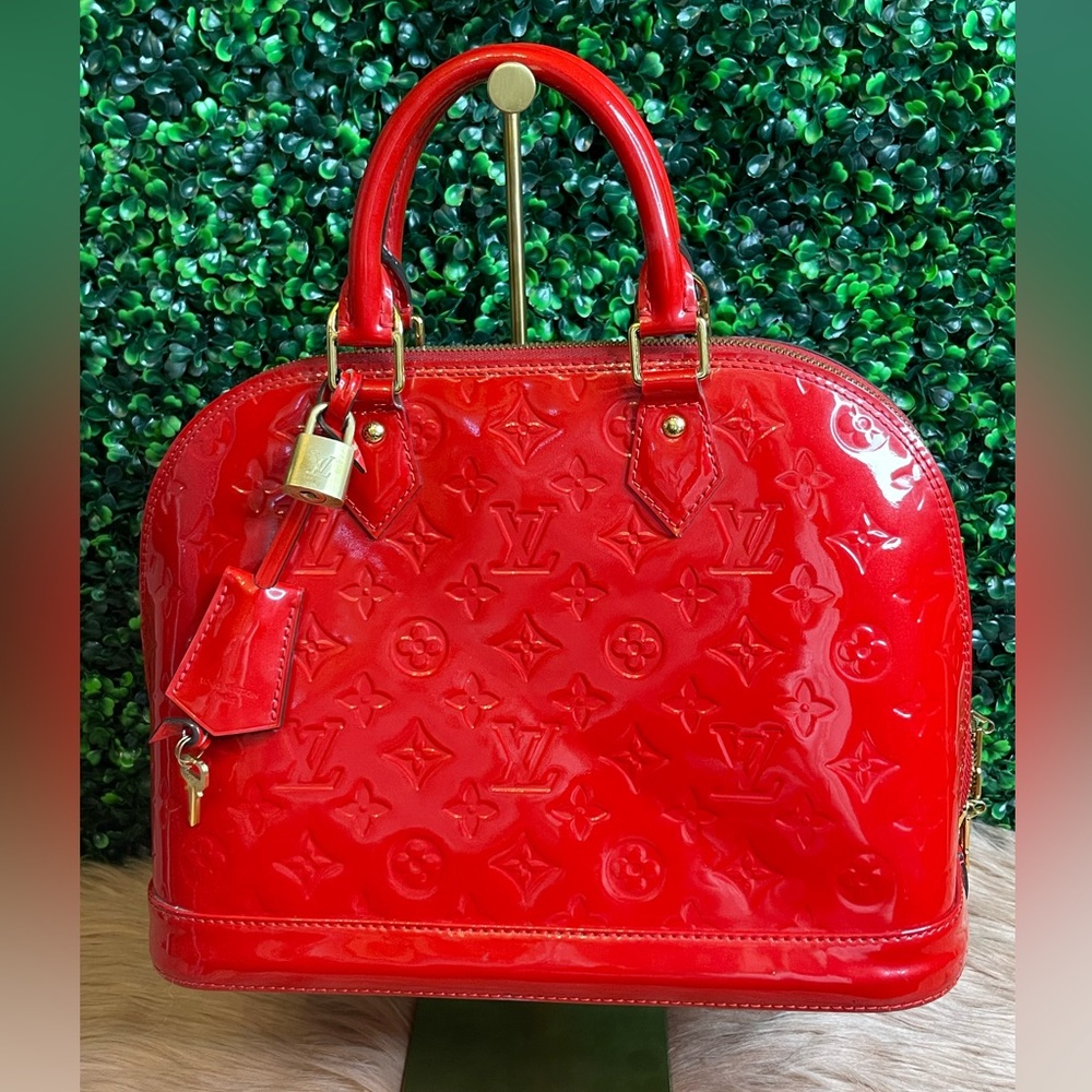 Louis Vuitton Red Vernis Alma Pm - Gem